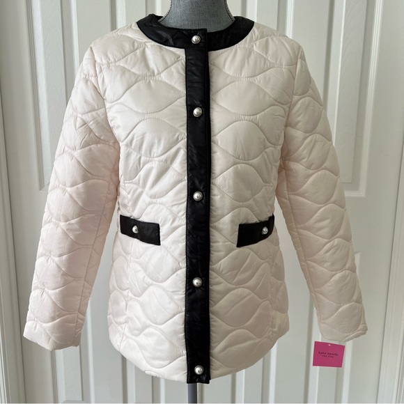 kate spade | Jackets & Coats | Kate Spade Horizontal Onion Quilted Crew ...
